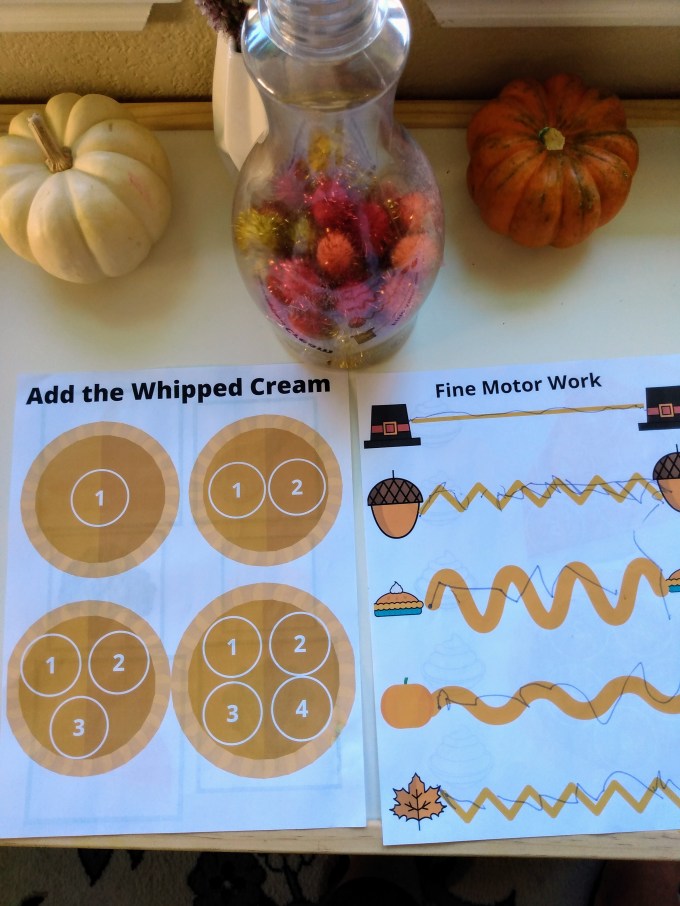 Thanksgiving Themed Toddler Work Trays – The Teaching Nanny