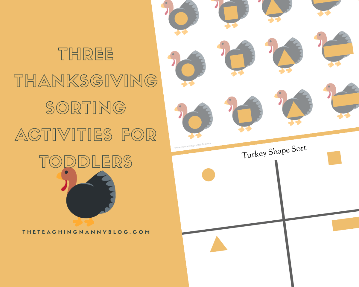 Three Thanksgiving Sorting Activities for Toddlers – The Teaching Nanny