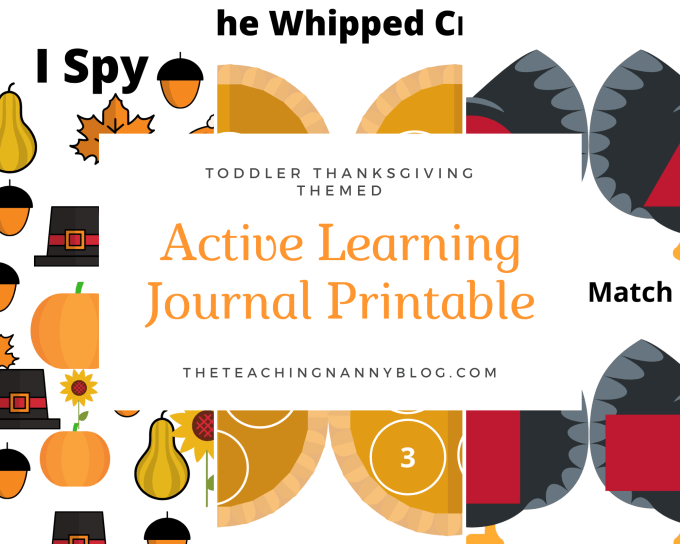 Toddler Thanksgiving Themed Active Learning Journal Printable – The ...