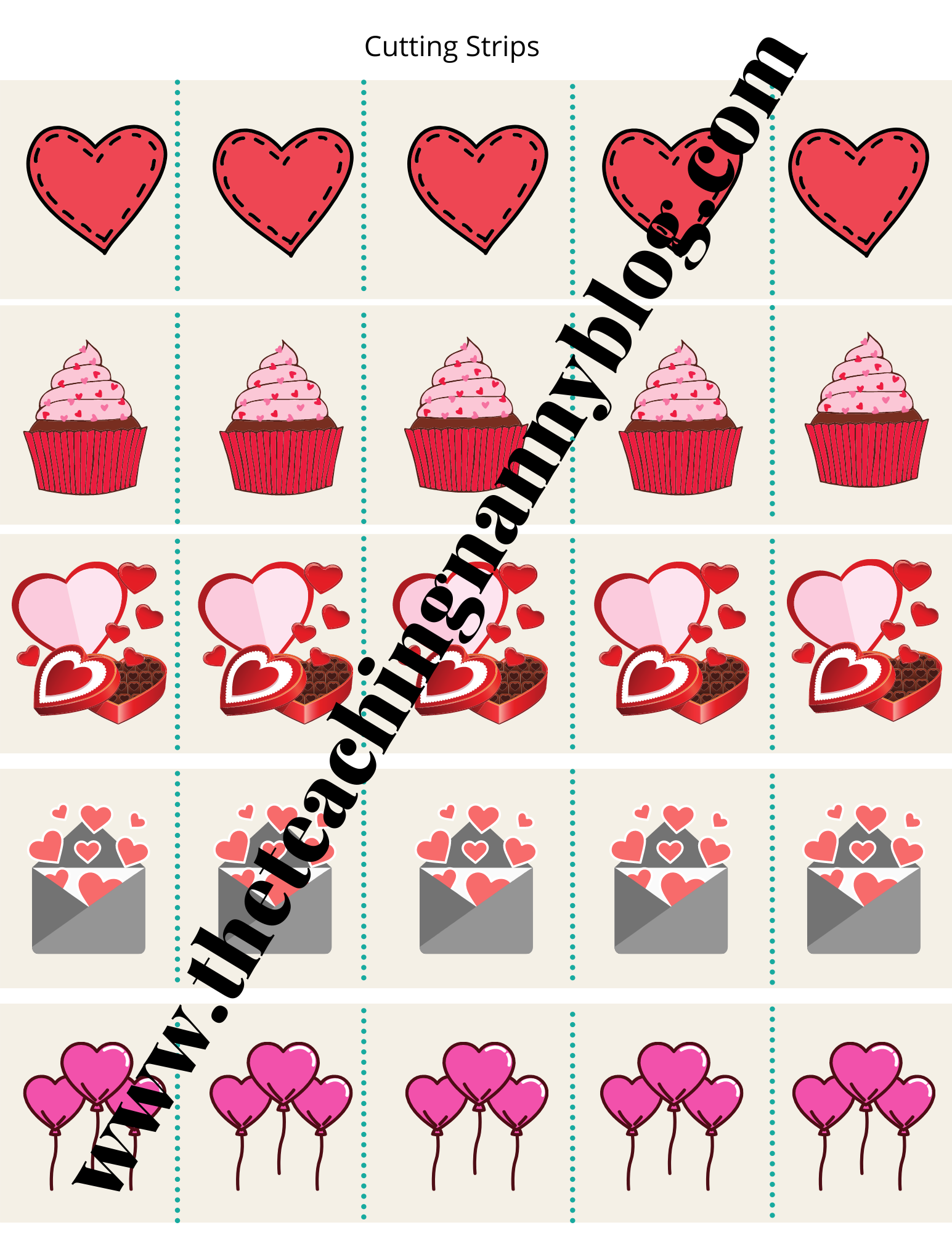 FREE Valentine’s Day Cutting and Counting Printable – The Teaching Nanny