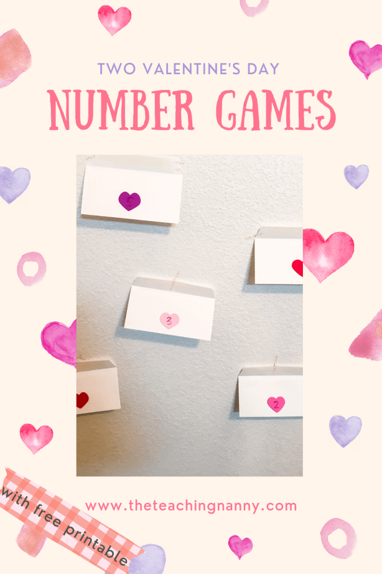 Two Valentine’s Day Number Games with Free Printable – The Teaching Nanny