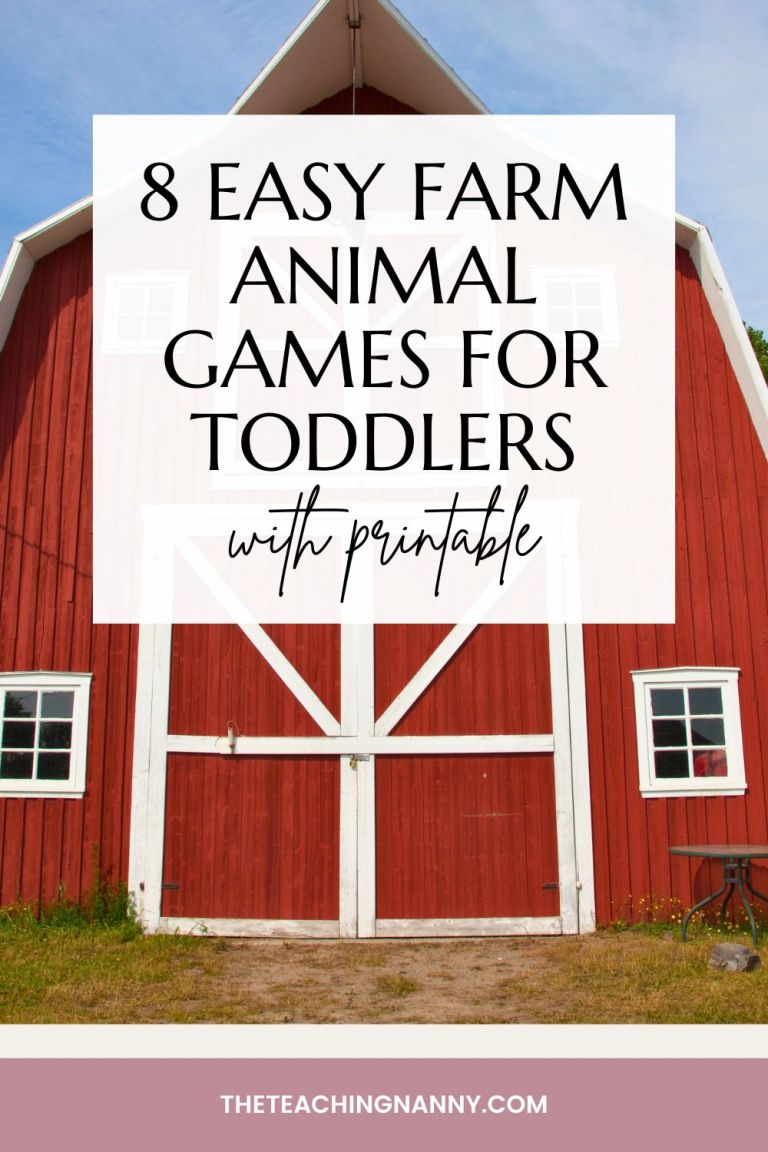 8 Easy Farm Animal Games for Toddlers with Printable – The Teaching Nanny